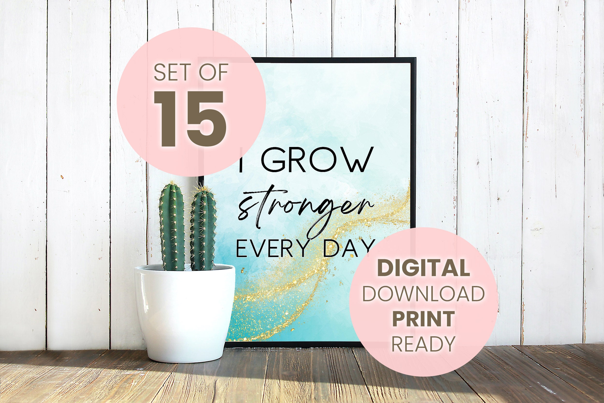 15 Affirmation Cards Digital Download, Positive Affirmations ...