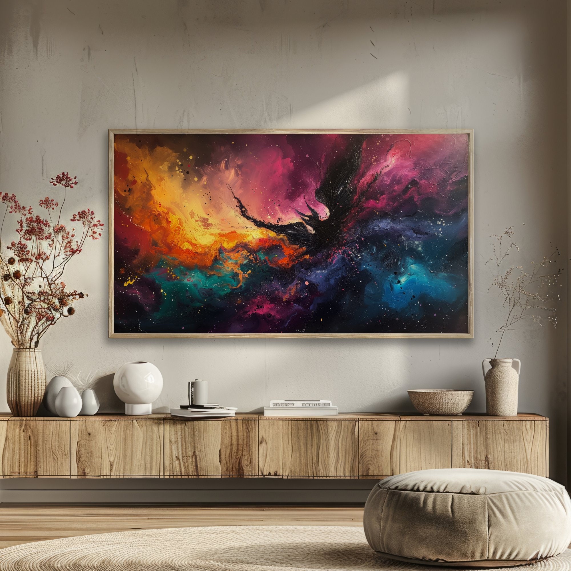 Colorful Abstract Art for Frame TV, Digital Download, Modern Vibrant ...
