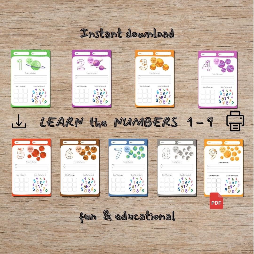 Learn the Numbers From 1 to 9 While Having Fun Pre-school Children ...
