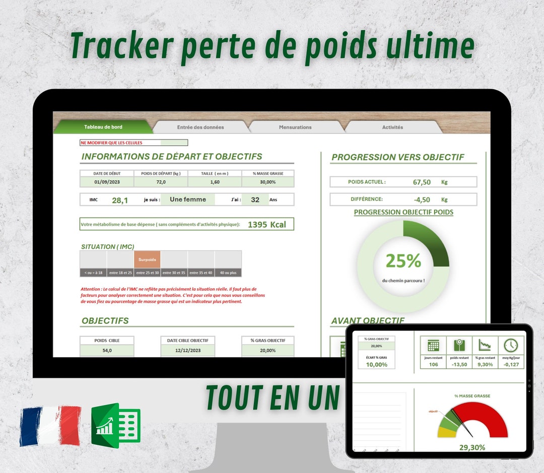 Weight Loss Tracking, Excel Chart, Weight Loss Tracker, Fat Mass ...