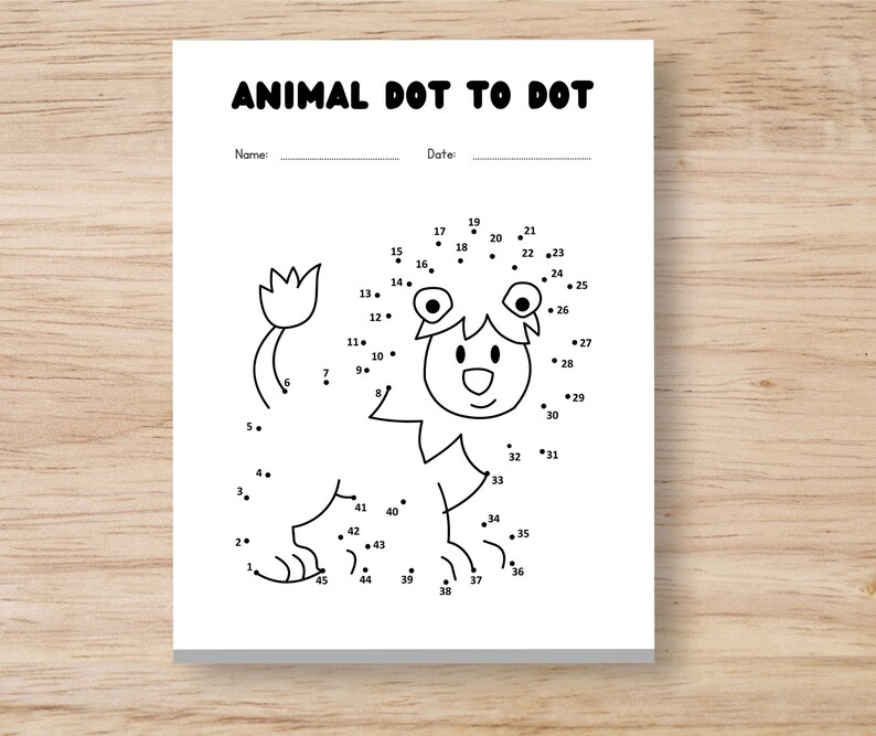 Printable, Dot to Dot, Coloring, Cute Animals X9 Cheat Sheet, Instant ...