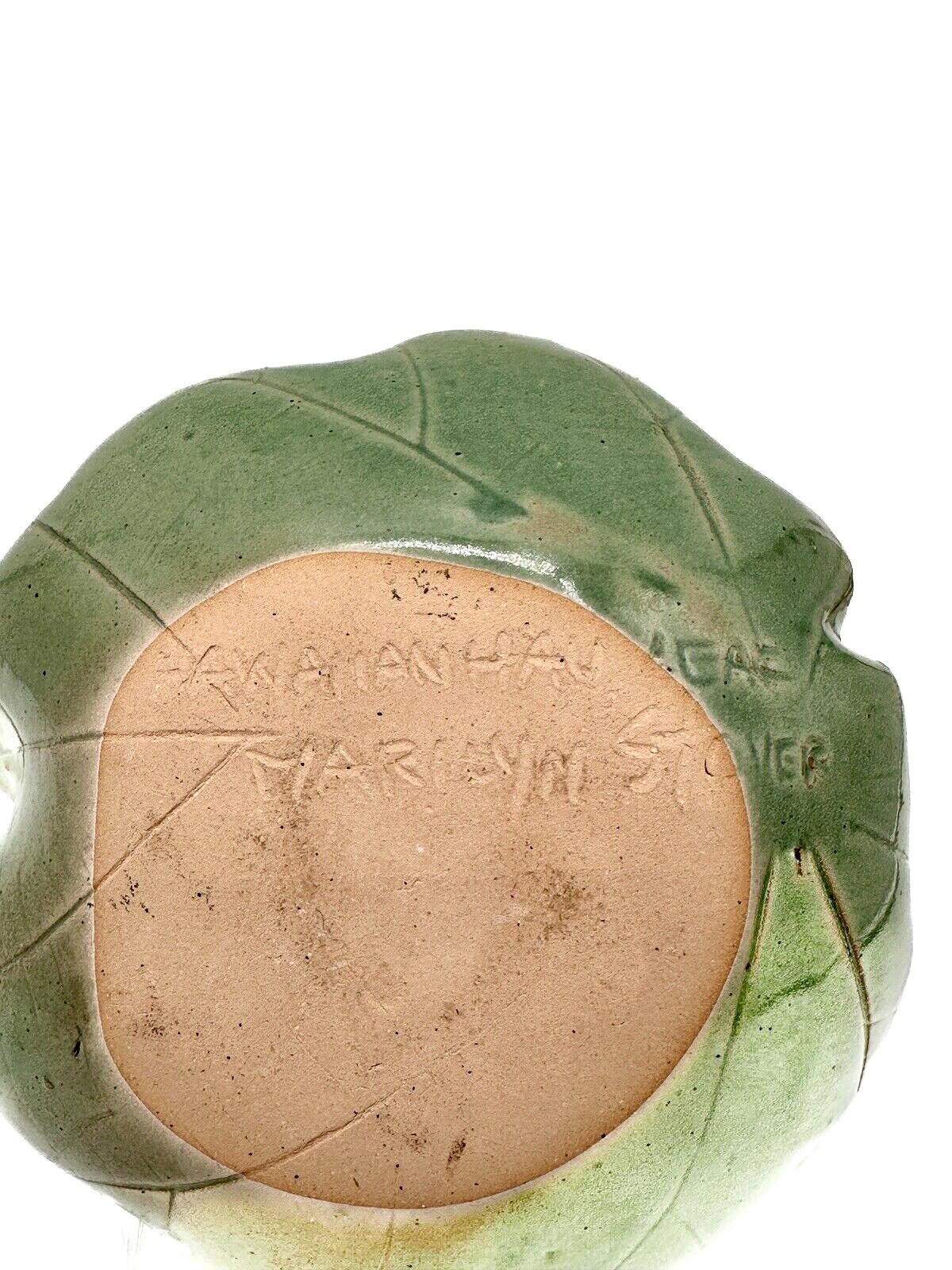 Vintage Marilyn Stover NC Studio Pottery Small Decorative 6.5 Green ...