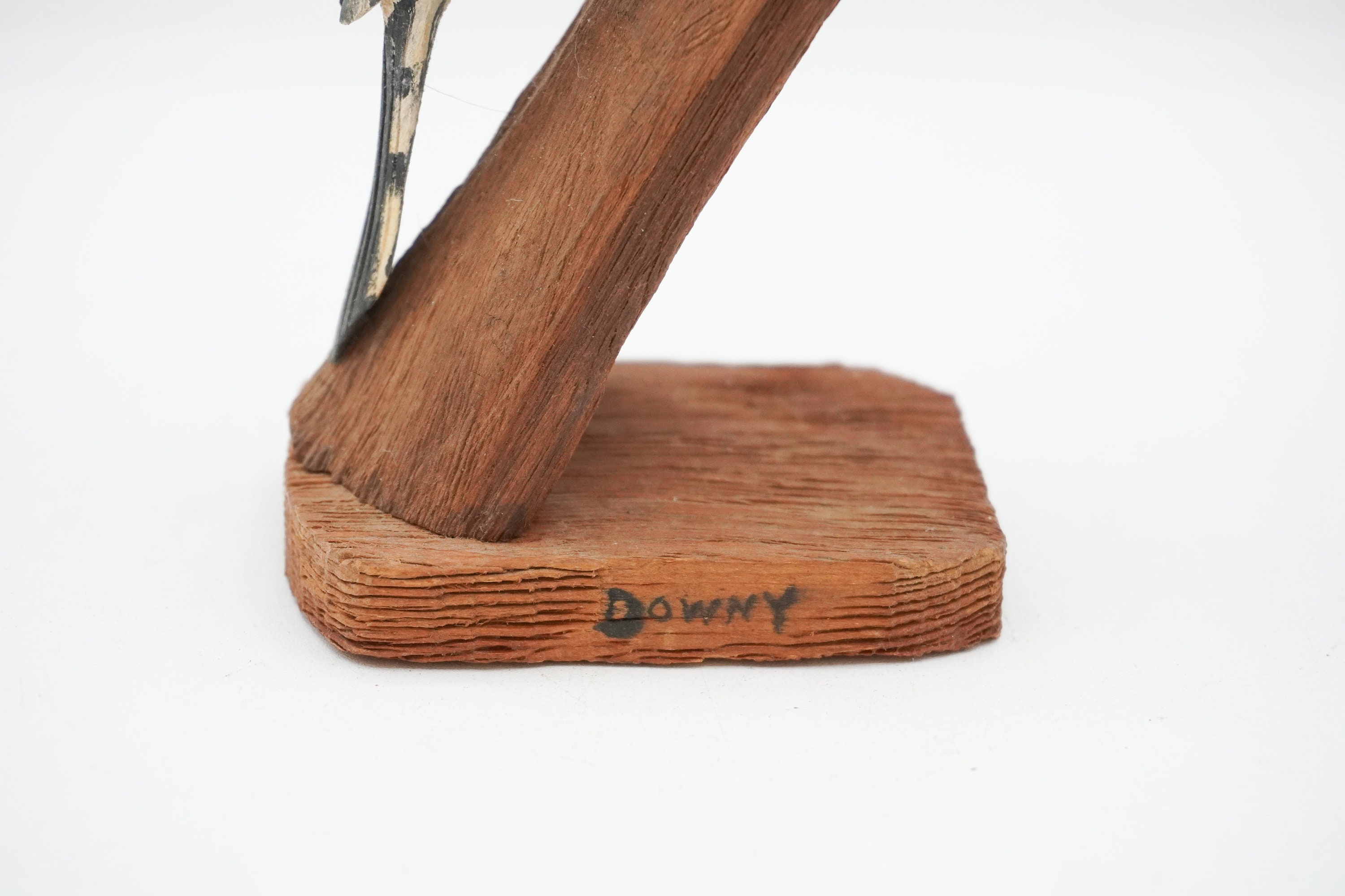 Clem Wilding 1909-1989 Berger, MO Hand-carved Wood Downy Woodpecker ...
