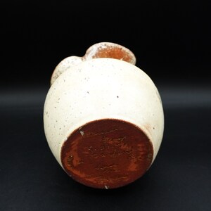 1990 Kenneth George Cole Pottery Sanford NC 4.75 Yellow Rutile Ruffle ...