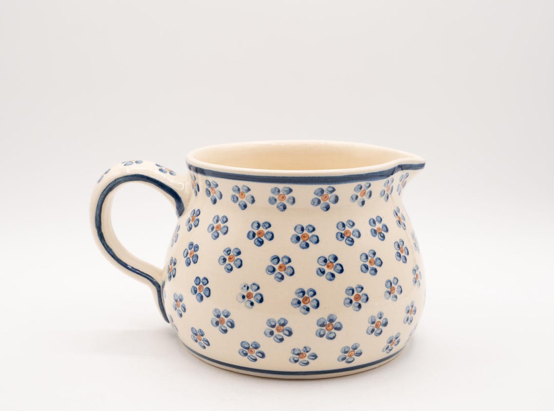 Vintage Boleslawiec Poland 32 Oz Daisy Dots Pitcher by Ceramika ...