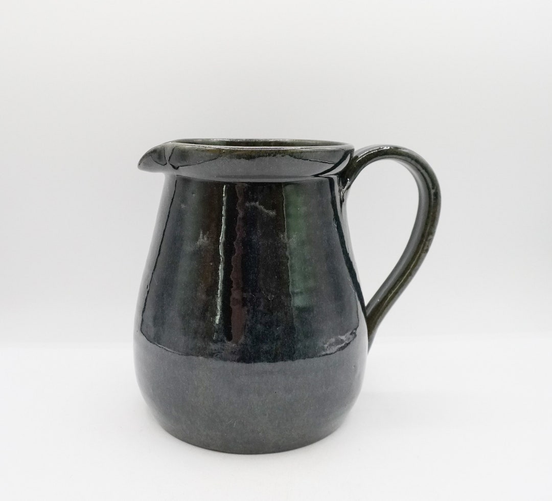 2000 Kenneth George Cole Pottery Sanford NC 6.5" Mirror Black Pitcher ...
