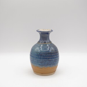 Vintage Phil Morgan Pottery Seagrove NC 4.75 Blue Bud Vase Early Work ...