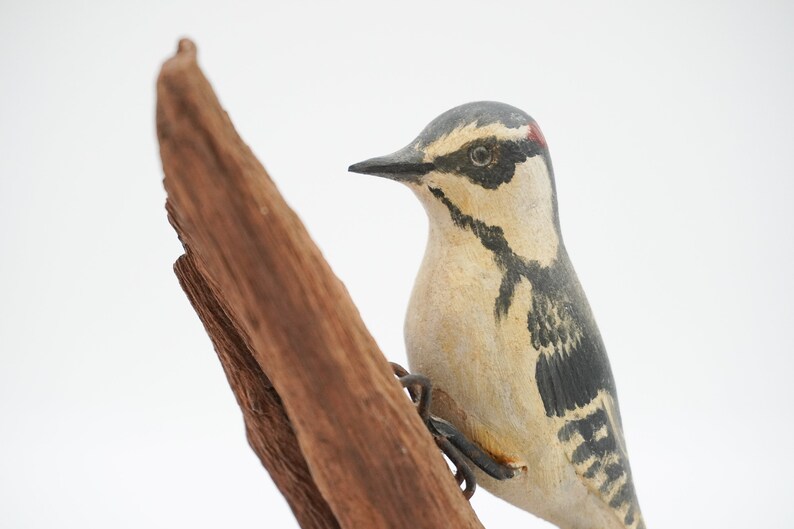Clem Wilding 1909-1989 Berger, MO Hand-carved Wood Downy Woodpecker ...