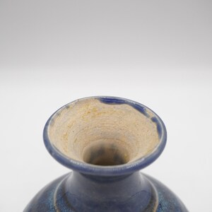 Vintage Phil Morgan Pottery Seagrove NC 4.75 Blue Bud Vase Early Work ...
