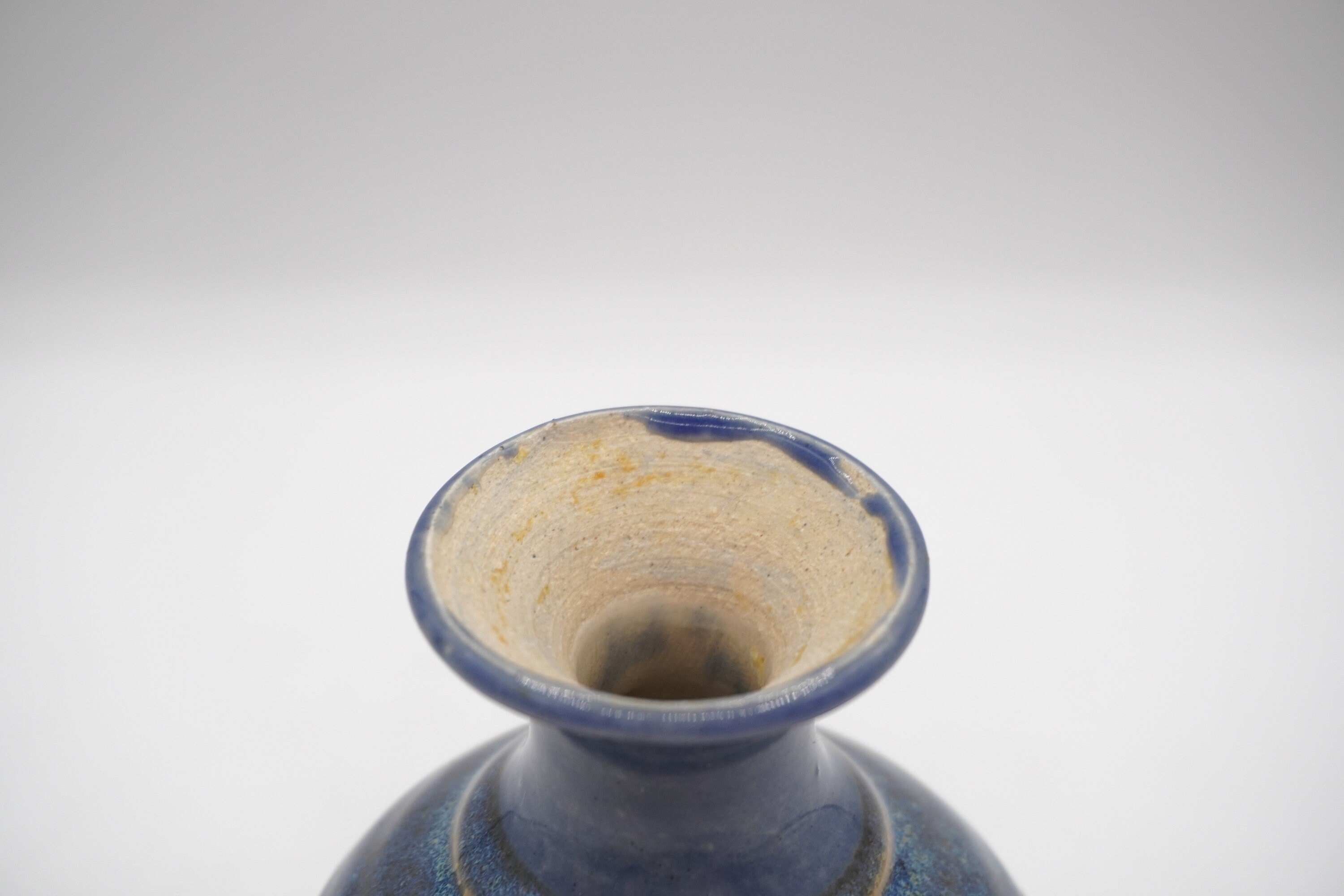 Vintage Phil Morgan Pottery Seagrove NC 4.75 Blue Bud Vase Early Work ...