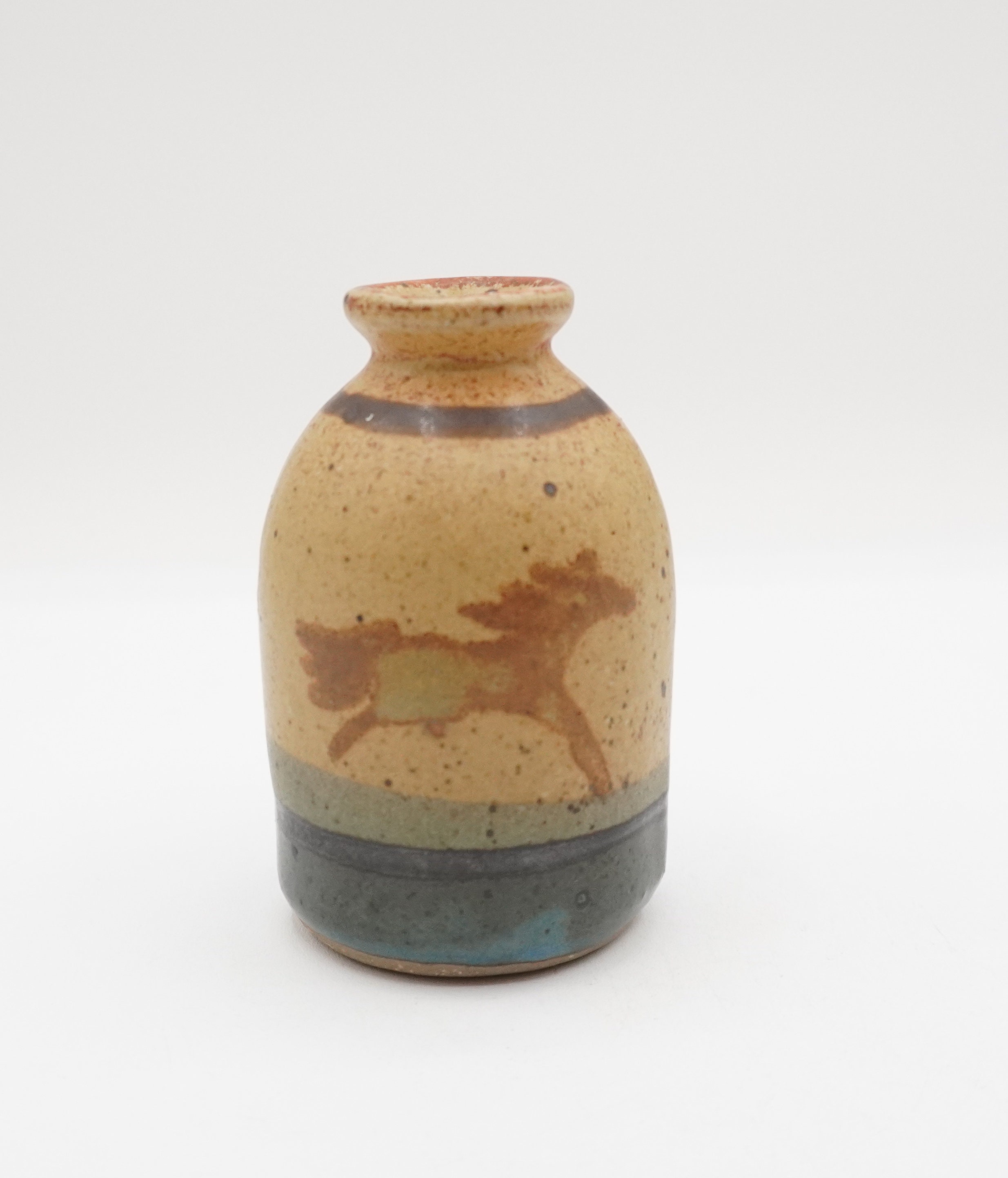 Signed 3.75 Mini Stoneware Studio Pottery Vase With Horse Running - Etsy