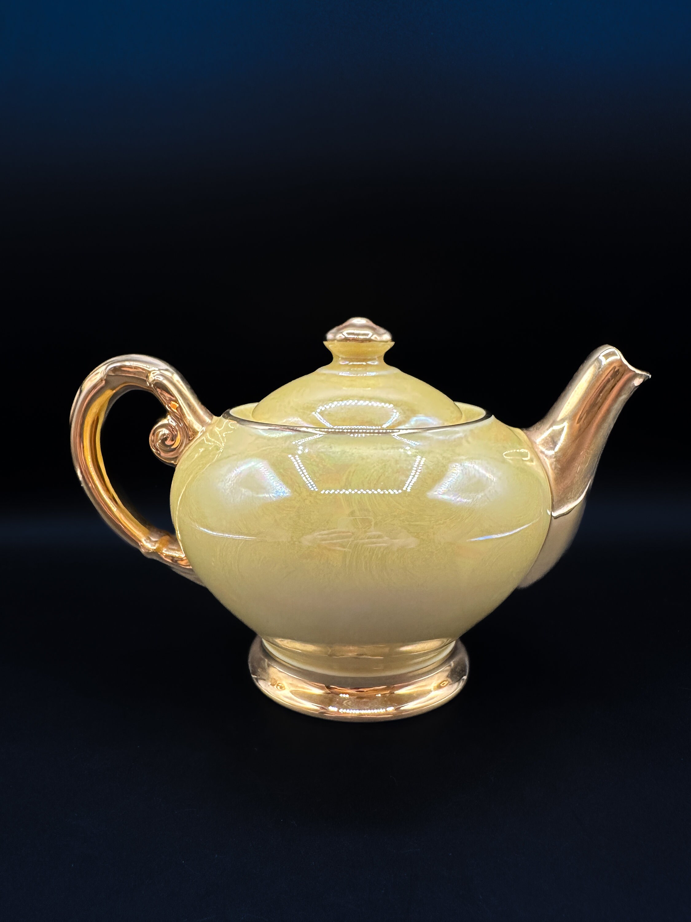 Vintage Acme Craftware 22KT Gold Trim Teapot, Sugar & Creamer Set - Etsy