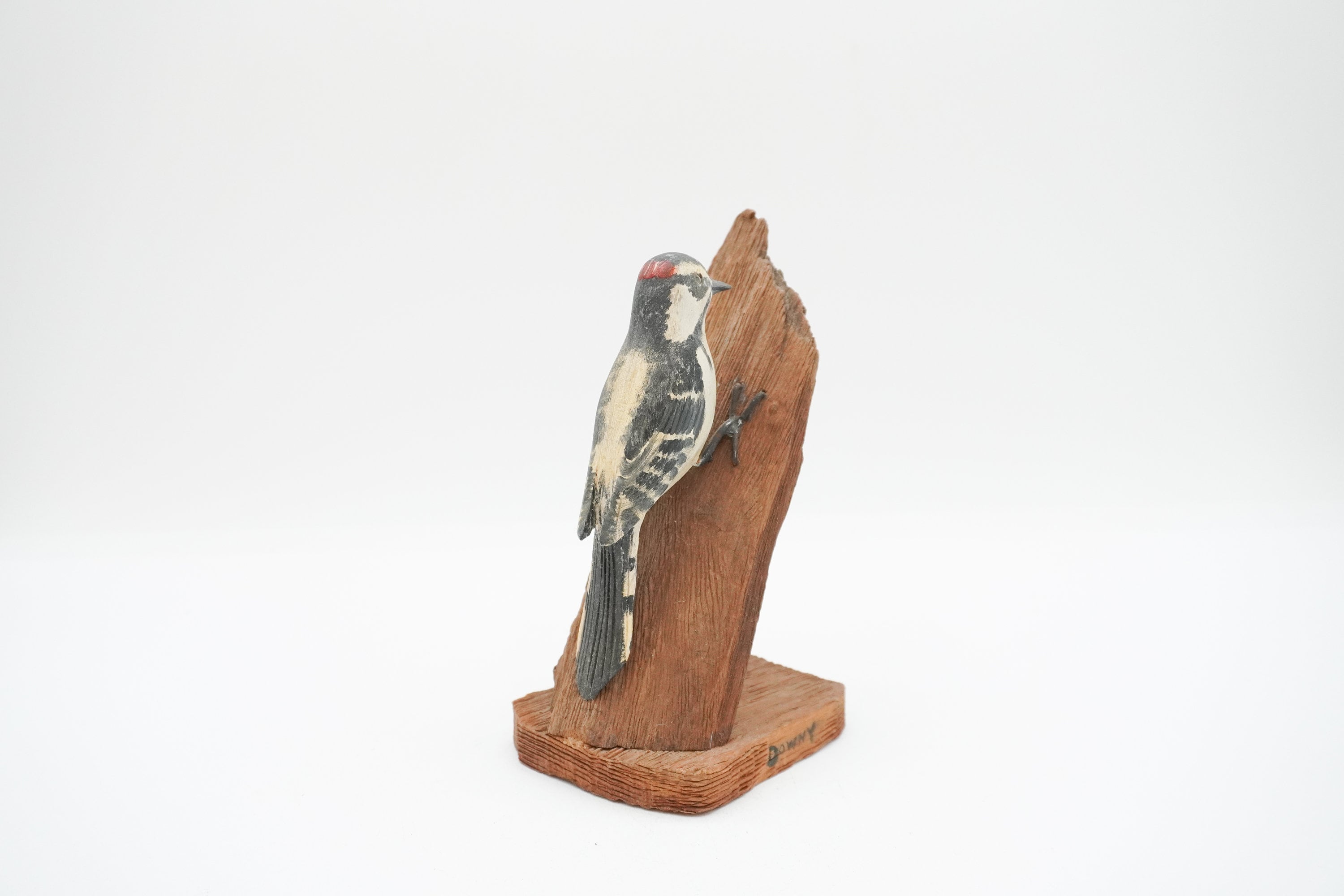 Clem Wilding 1909-1989 Berger, MO Hand-carved Wood Downy Woodpecker ...