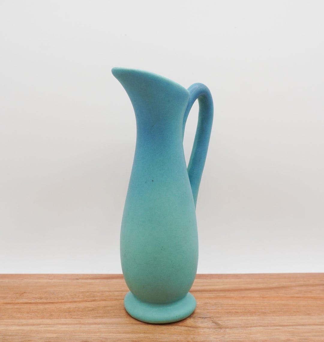 Van Briggle Vintage Art Pottery 7 Ming Blue Turquoise Blue Ewer Pitcher ...