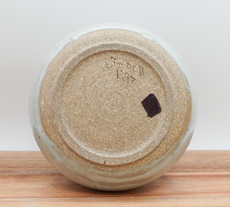 1997 Jim Bell Under the Oaks Matte Stoneware Vase - Vintage NC Studio ...