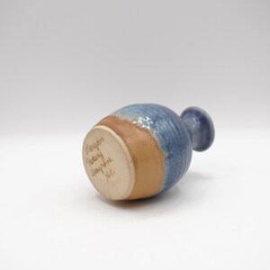 Vintage Phil Morgan Pottery Seagrove NC 4.75 Blue Bud Vase Early Work ...