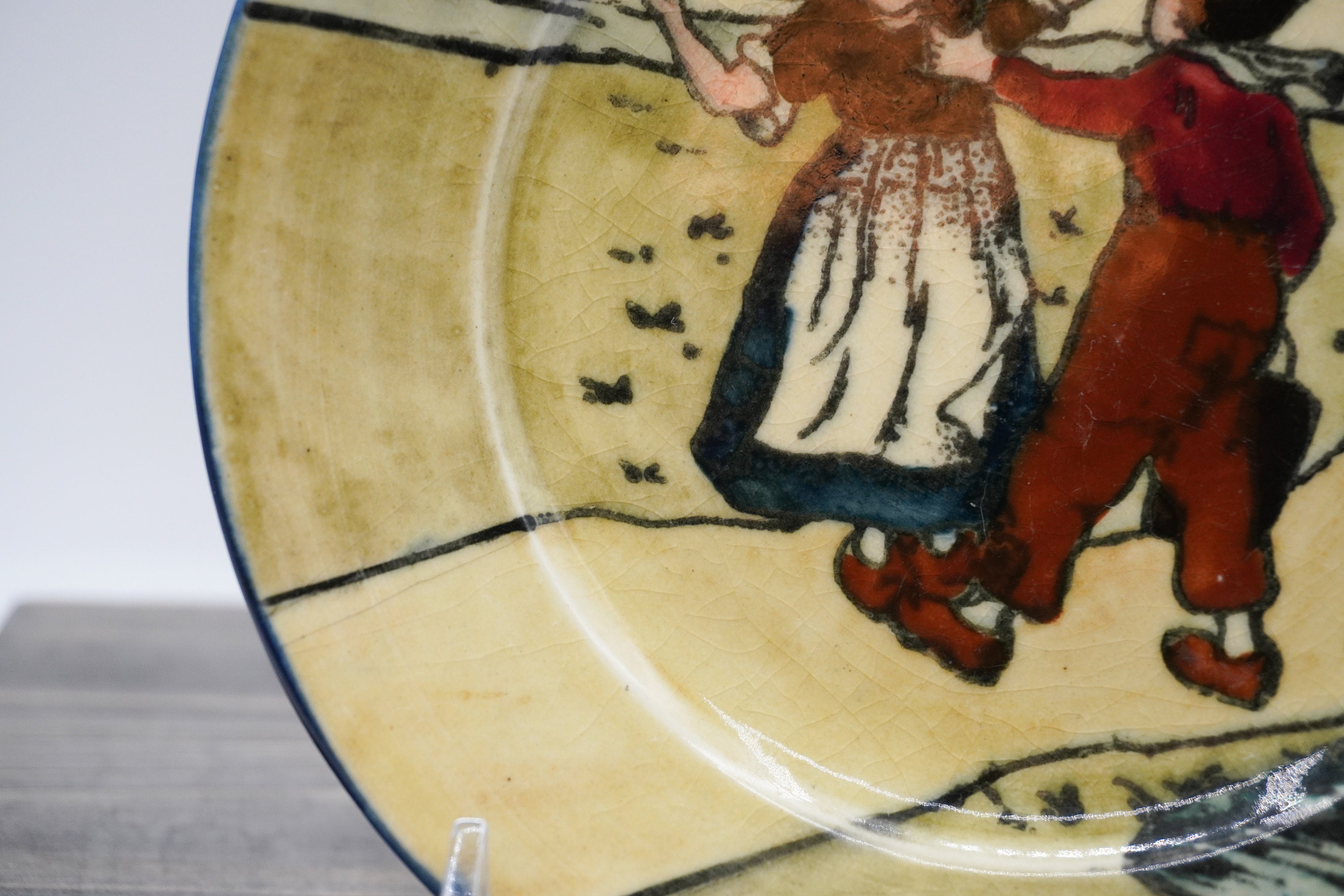 Vintage Haag Austria Pottery 350 Children Windmill Dutch Folk Art 6 ...