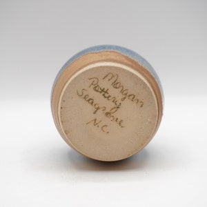 Vintage Phil Morgan Pottery Seagrove NC 4.75 Blue Bud Vase Early Work ...