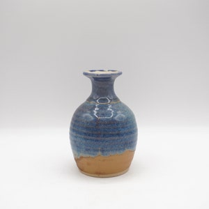 Vintage Phil Morgan Pottery Seagrove NC 4.75 Blue Bud Vase Early Work ...