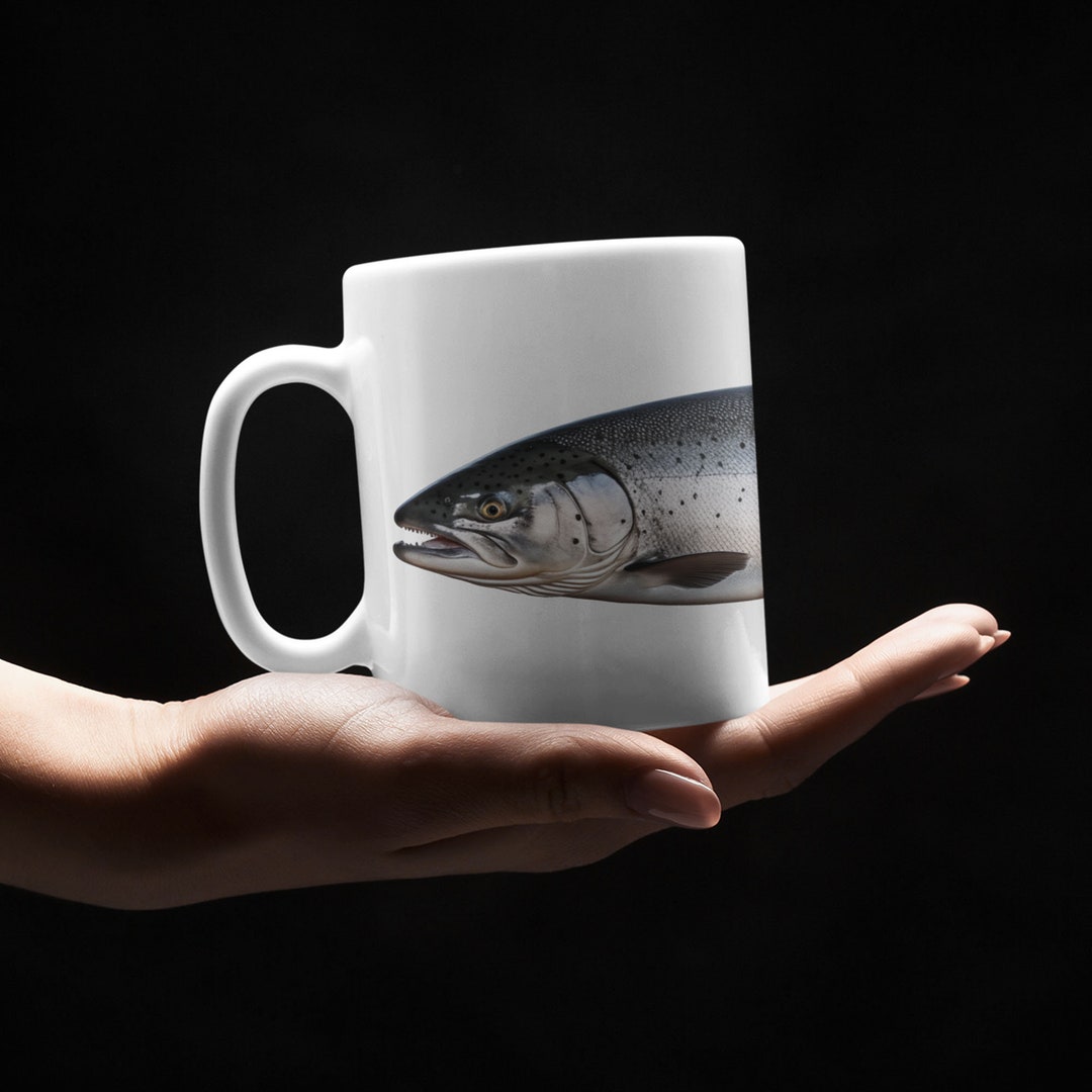 Fishing Mug Gift Lure Funny Fly Fishing Cup Design Fish Art - Etsy