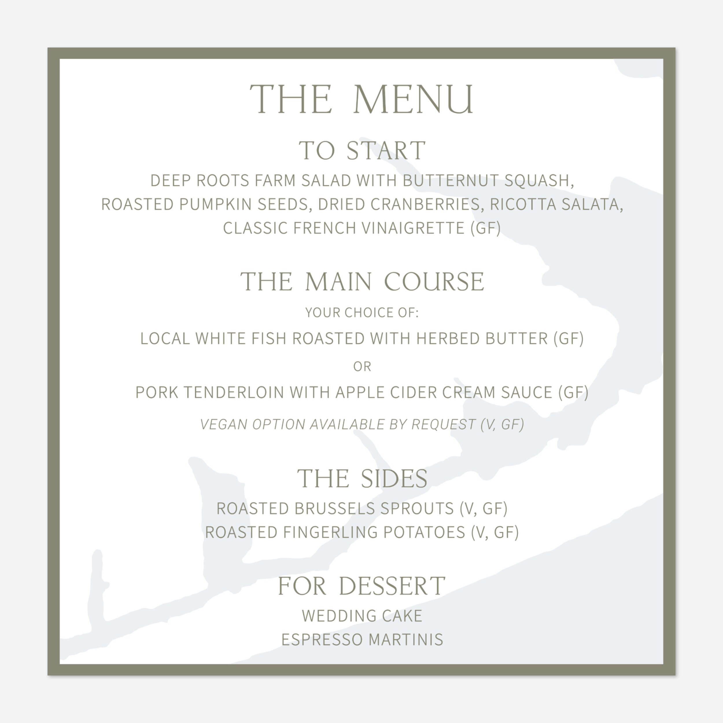 Modern Maps Custom Map Square Menu Digital Download - Etsy Australia