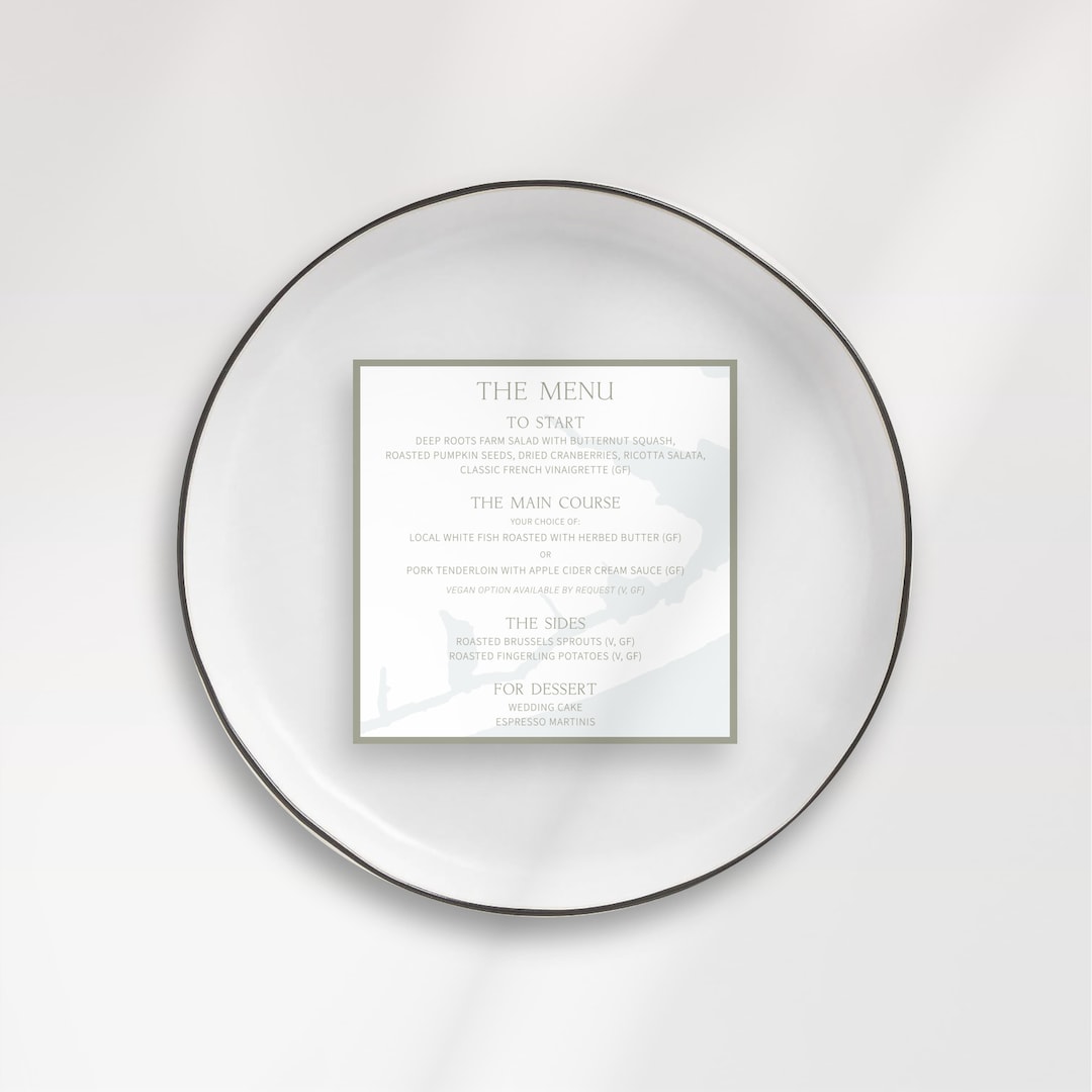 Modern Maps Custom Map Square Menu Digital Download - Etsy Australia