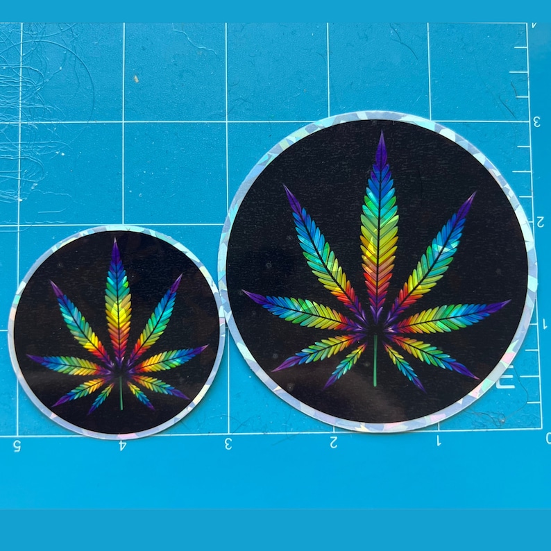 Weed Sticker, Holographic Marijuana Sticker, Kindle Decal, Adult Stickers - Etsy
