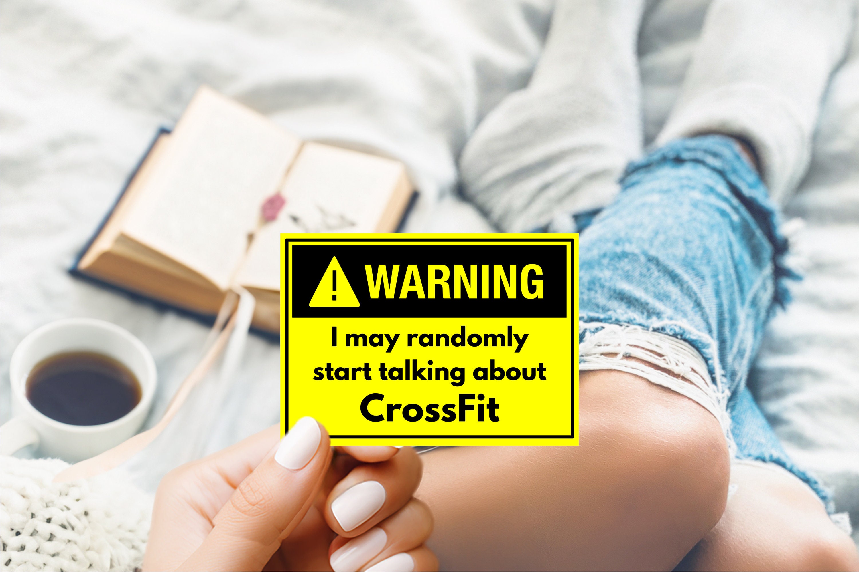 Crossfit Sticker Weightlifting Decals Custom Fitness Gym Sticker Laptop ...