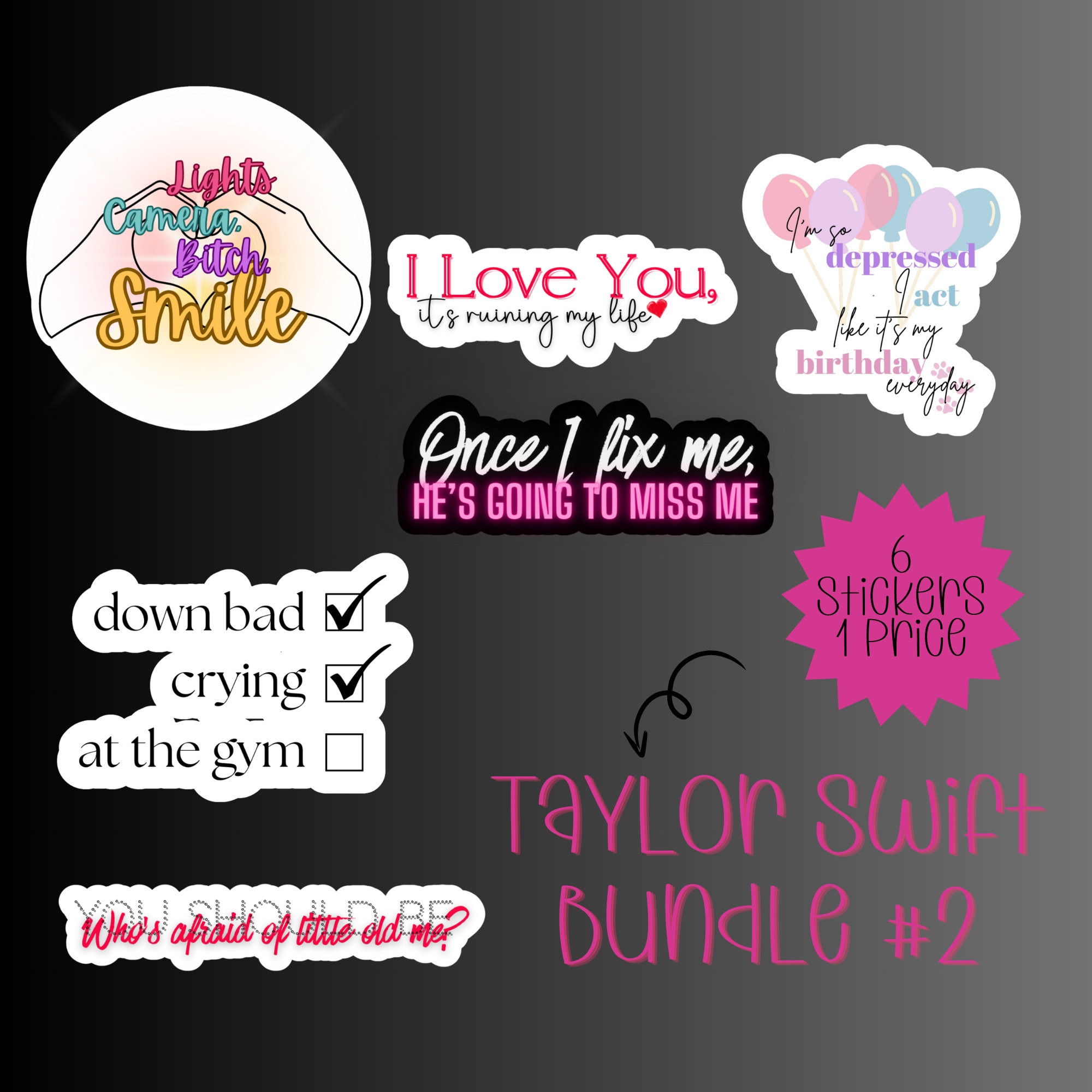 TTPD Sticker Pack, Taylor Swift Stickers, Tortured Poets Department ...