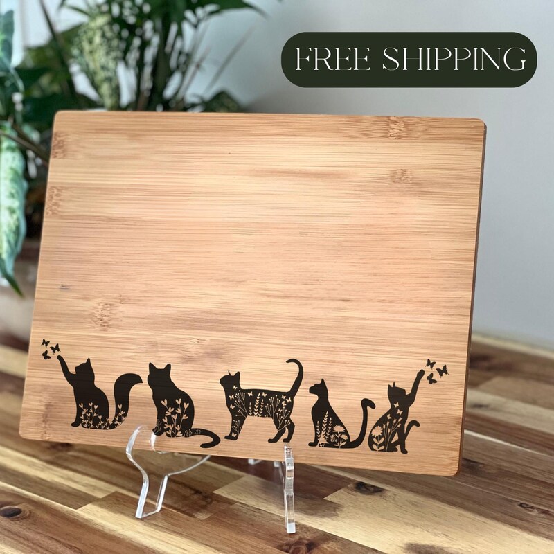 Cat Cutting Board - Etsy
