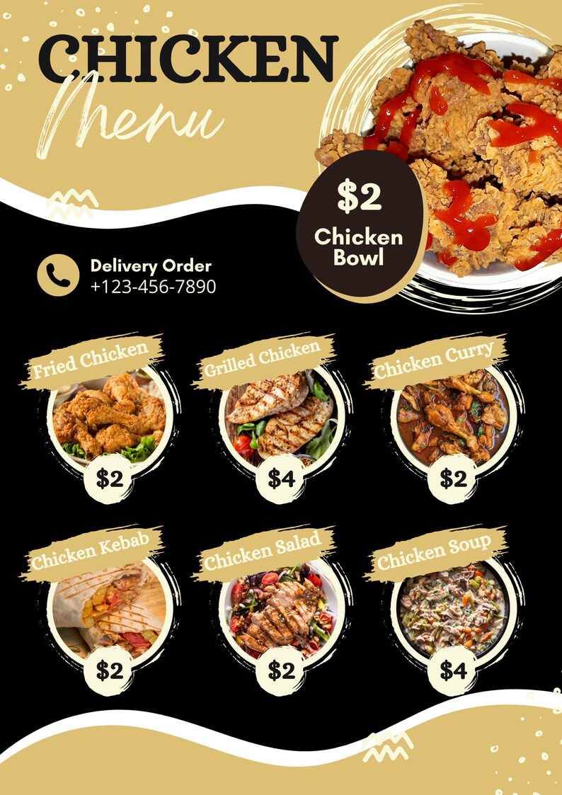 Modern Restaurant Menu Template Bundle | Printable Restaurant Menu ...