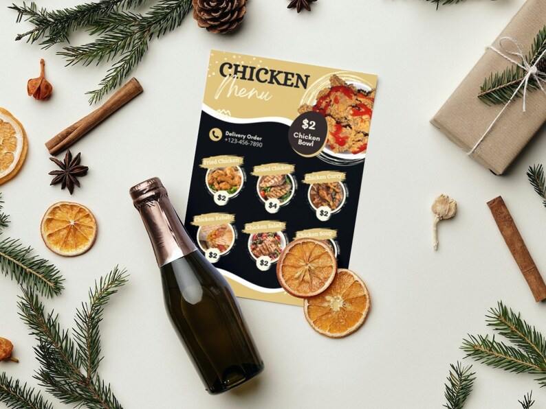 Modern Restaurant Menu Template Bundle | Printable Restaurant Menu ...