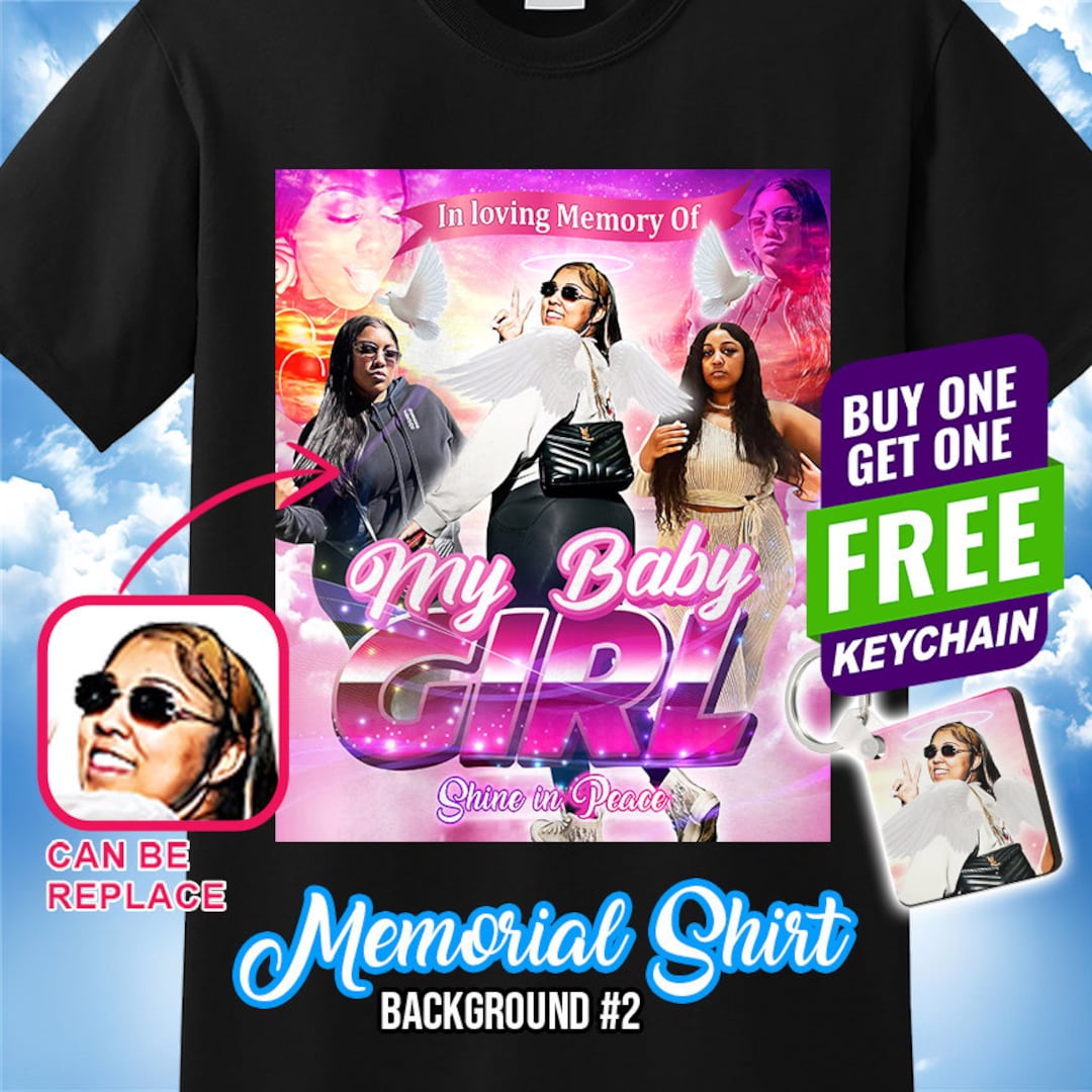 Memorial T-shirt Custom Photo Remembrance Shirt Bereavement - Etsy