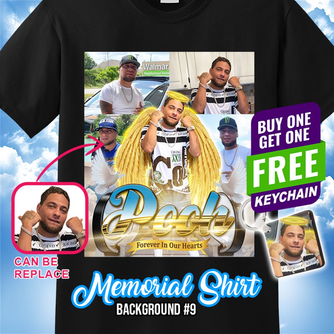 Memorial T-shirt, Custom Photo Remembrance Shirt, Bereavement Gift ...