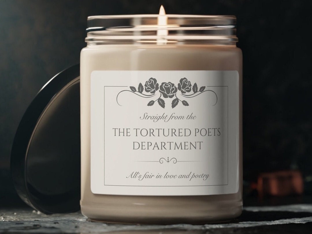 The Tortured Poets Department TTPD Custom Scented Candle - Etsy UK
