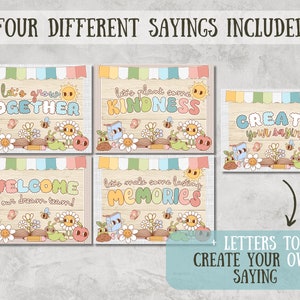 Back to School Bulletin Board Kit Groovy Retro Back to School Bulletin ...