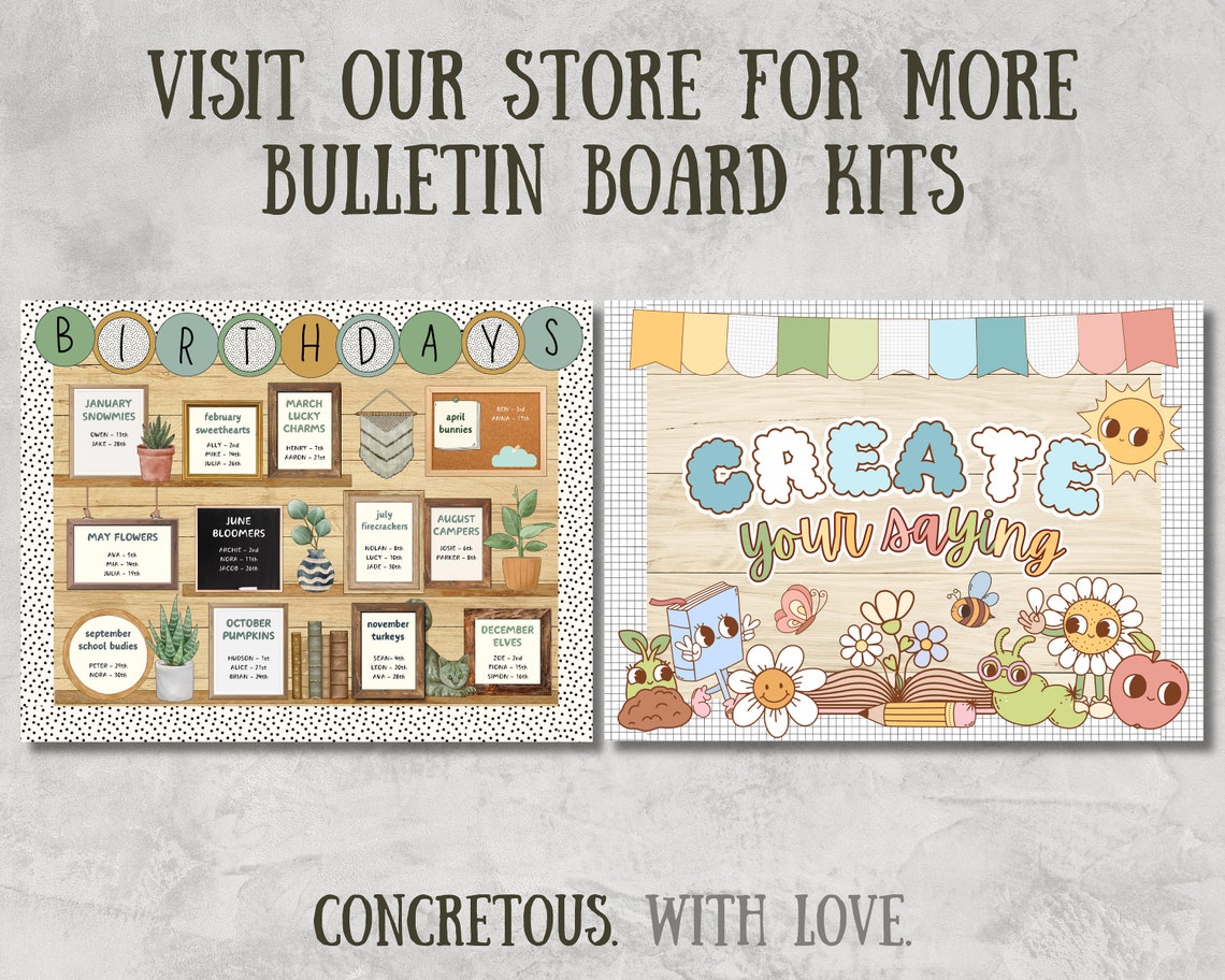 Welcome Back to School Bulletin Board Kit Back to School Decor Groovy ...