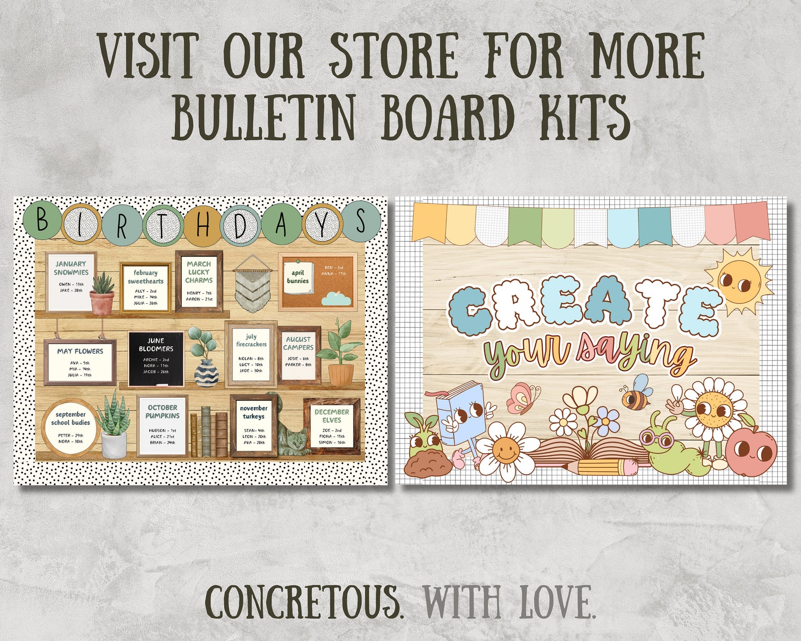 Welcome Back to School Bulletin Board Kit Back to School Decor Groovy ...