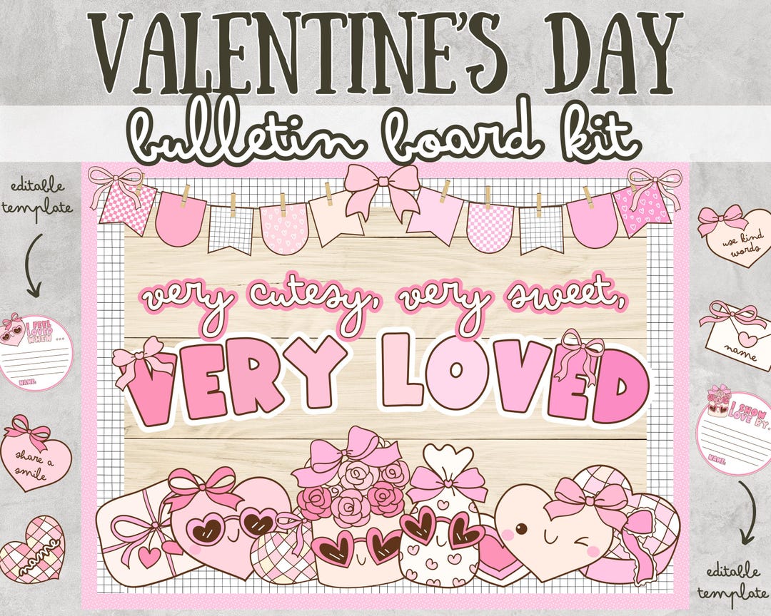 Valentine's Day Bulletin Board Ideas February Bulletin Board Kit ...
