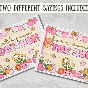 Spring Bulletin Board Ideas Pink April March Bulletin Board Kit Door ...