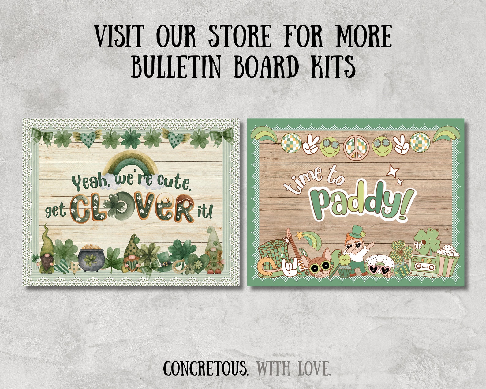 Saint Patrick's Day Bulletin Board Kit March Bulletin Board Spring ...