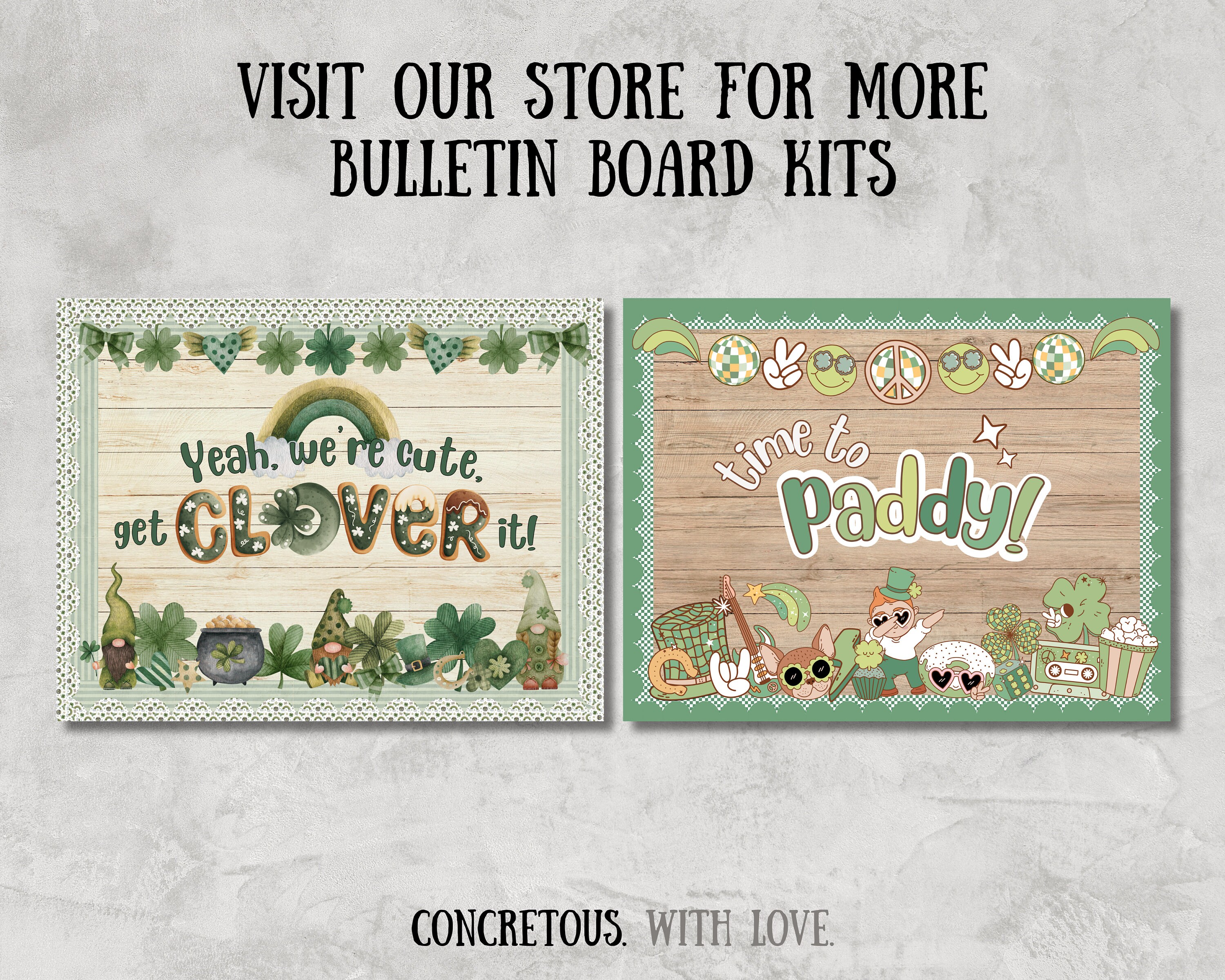 Saint Patrick's Day Bulletin Board Kit March Bulletin Board Spring ...