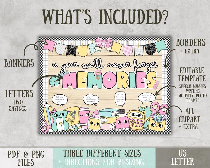End of Year Bulletin Board Ideas Summer May June Bulletin Board Kit ...