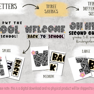 Welcome Back to School Bulletin Board Kit Ideas Composition Notebook ...