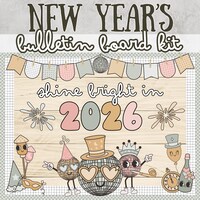 We Make the Whole School Shimmer Bulletin Board Kit | New Year Bulletin ...