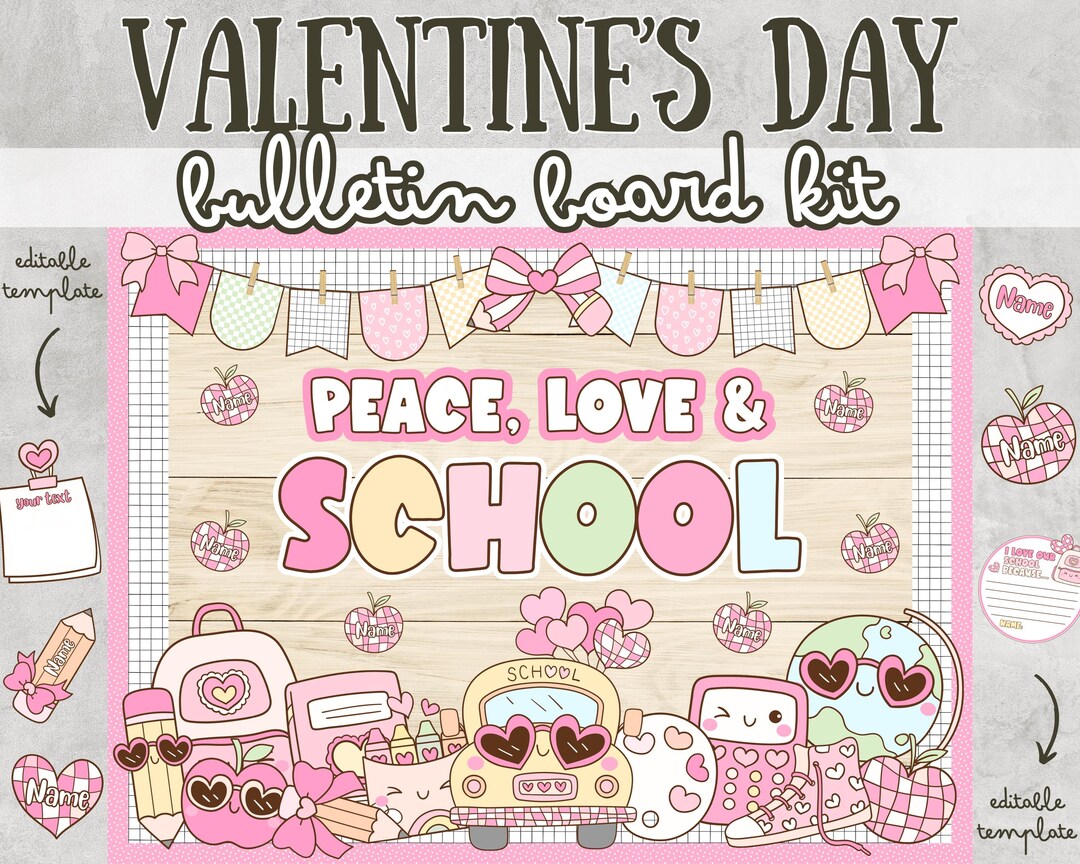 Valentines Day Bulletin Board Kit Ideas Valentine's Day Door Decoration ...