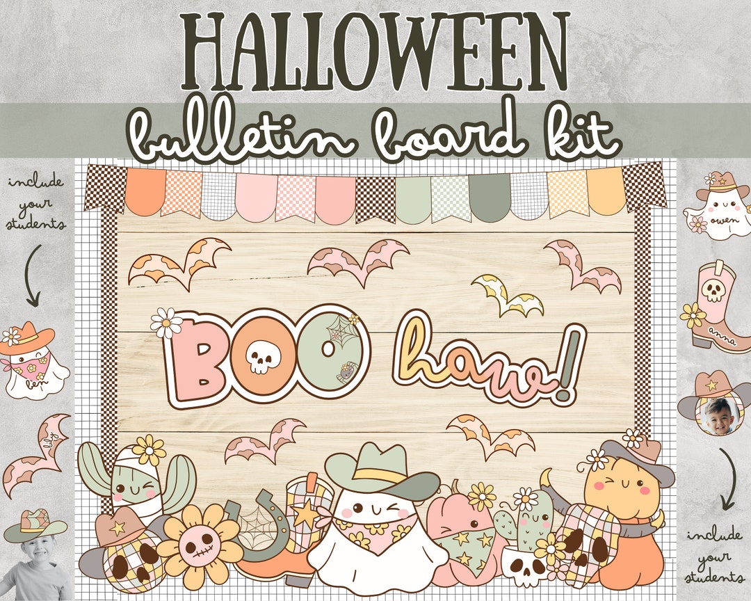 Western Halloween Bulletin Board Kit October Fall Bulletin Board Autumn ...