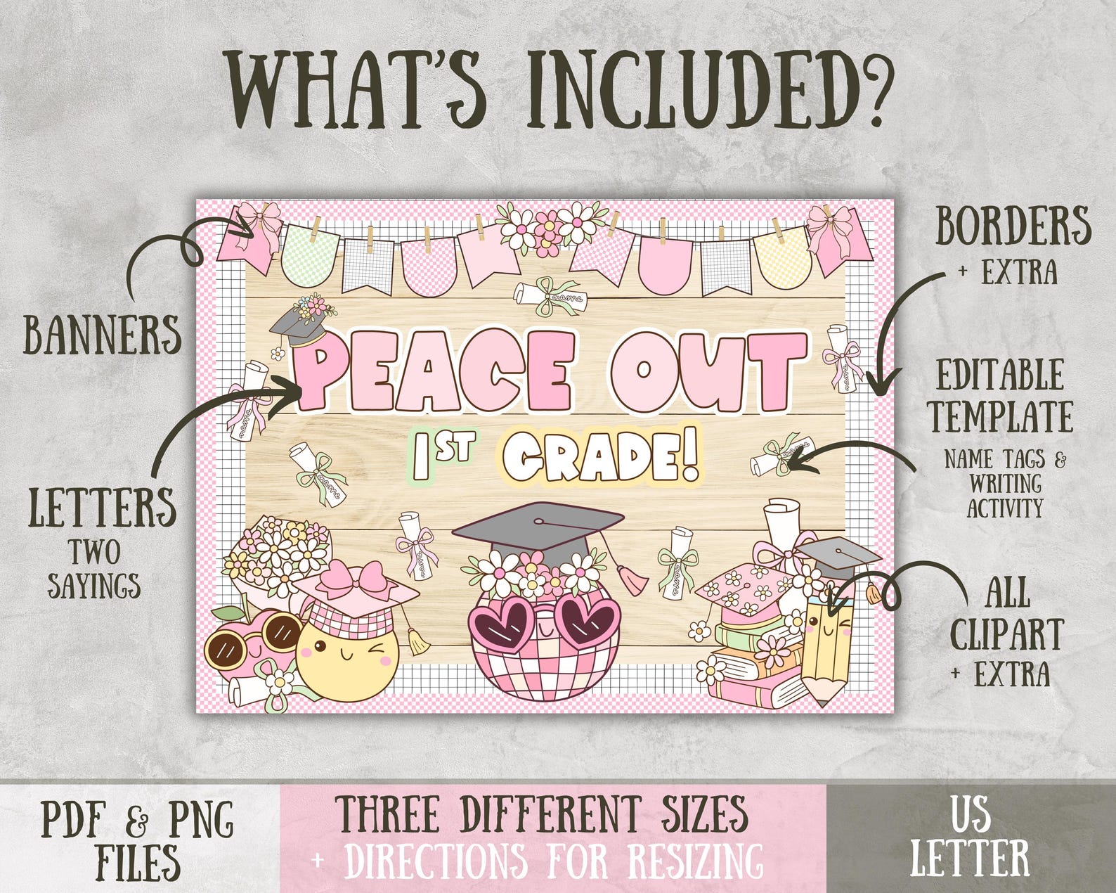 End of Year Bulletin Board Ideas Summer May June Bulletin Board Kit ...