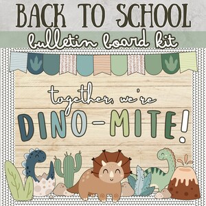Dino Back to School Bulletin Board Kit Welcome Back to School Classroom ...