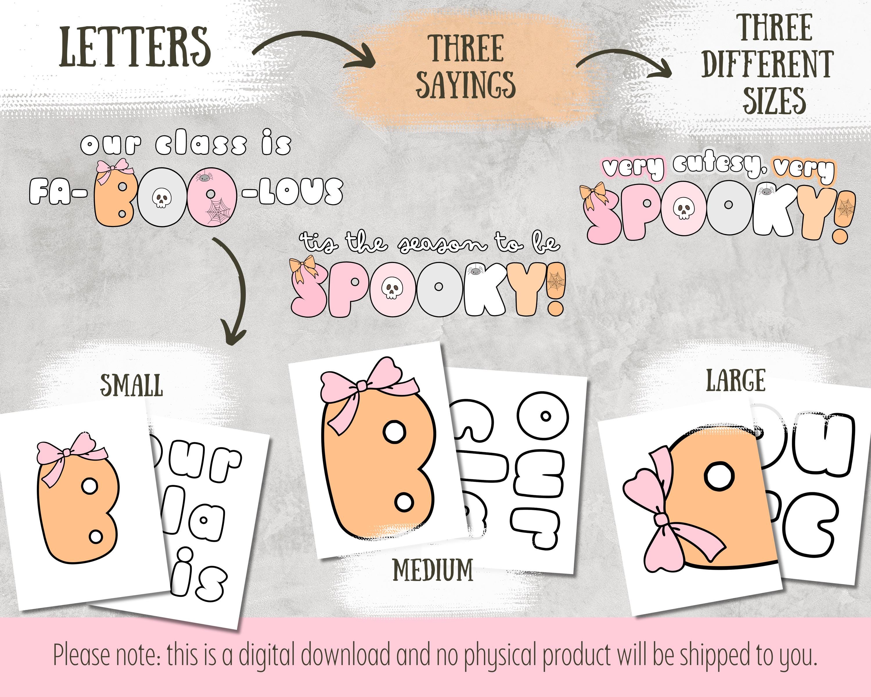 Halloween Bulletin Board Kit Girly Cutesy Pink Pastel Groovy Retro ...